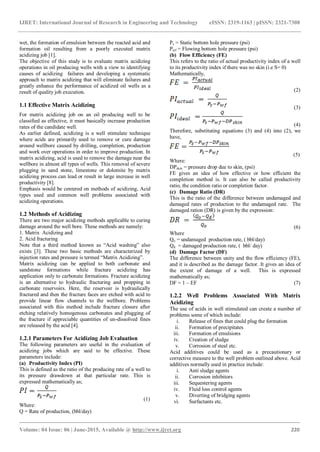 Evaluation of a systematic approach to matrix acidizing on an oil ...