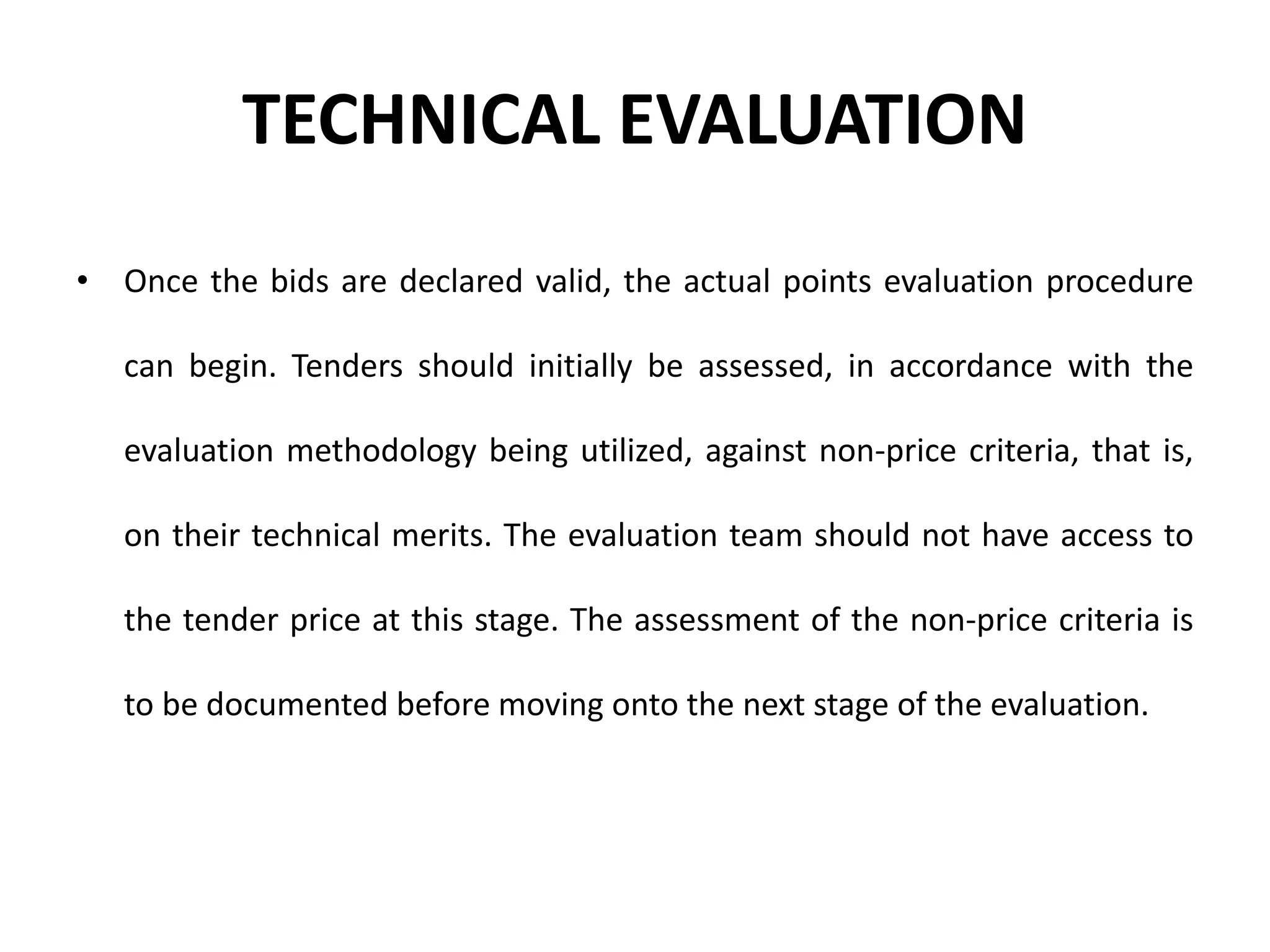 EVALUATION OF BID & AWARDING OF WORK | PPTX