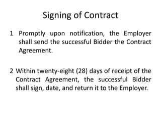 EVALUATION OF BID & AWARDING OF WORK | PPTX | Business | Business and ...