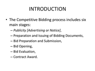 EVALUATION OF BID & AWARDING OF WORK | PPTX | Business | Business and ...