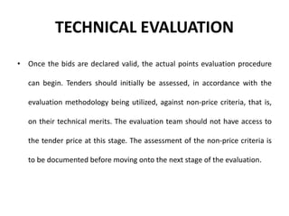EVALUATION OF BID & AWARDING OF WORK | PPTX