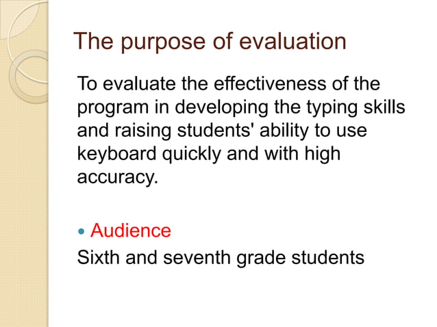 Evaluation of computer based instruction | PPT