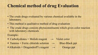 evaluationofcrudedrug-190912112928.pptx pharmacognosy | PPT