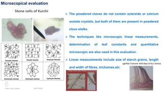 Evaluation of crude drug microscopic evaluation | PPTX