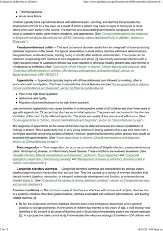 Evaluation of diarrhea in children | PDF