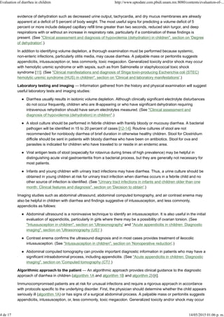 Evaluation of diarrhea in children | PDF