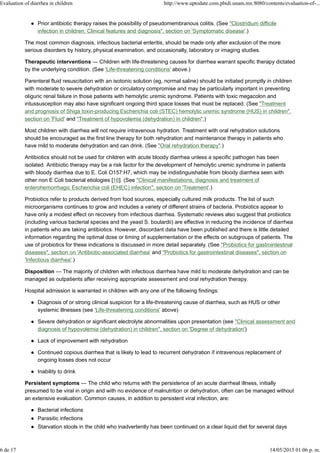 Evaluation of diarrhea in children | PDF