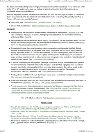 Evaluation of diarrhea in children | PDF