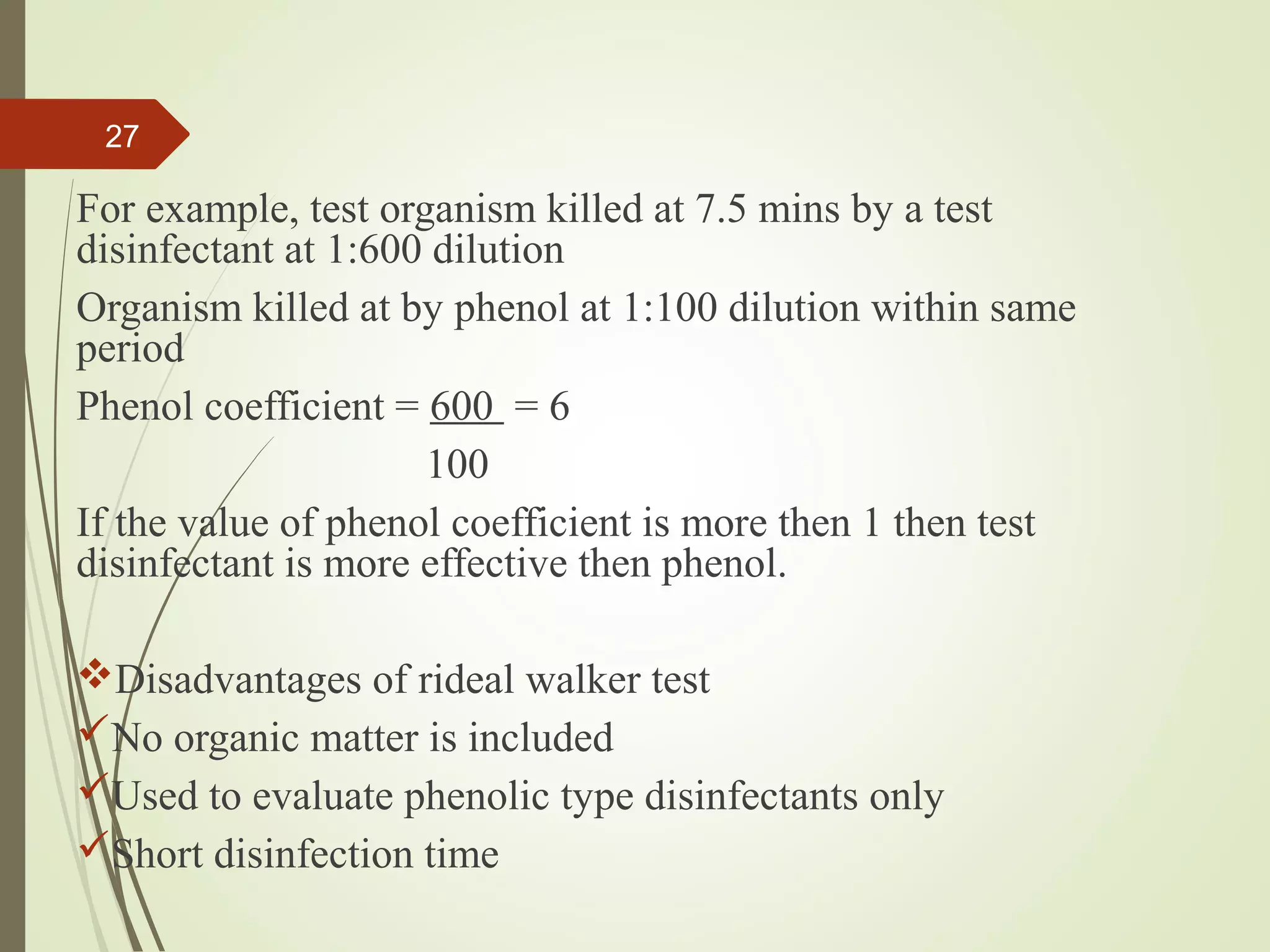 Evaluation of disinfectant | PPT
