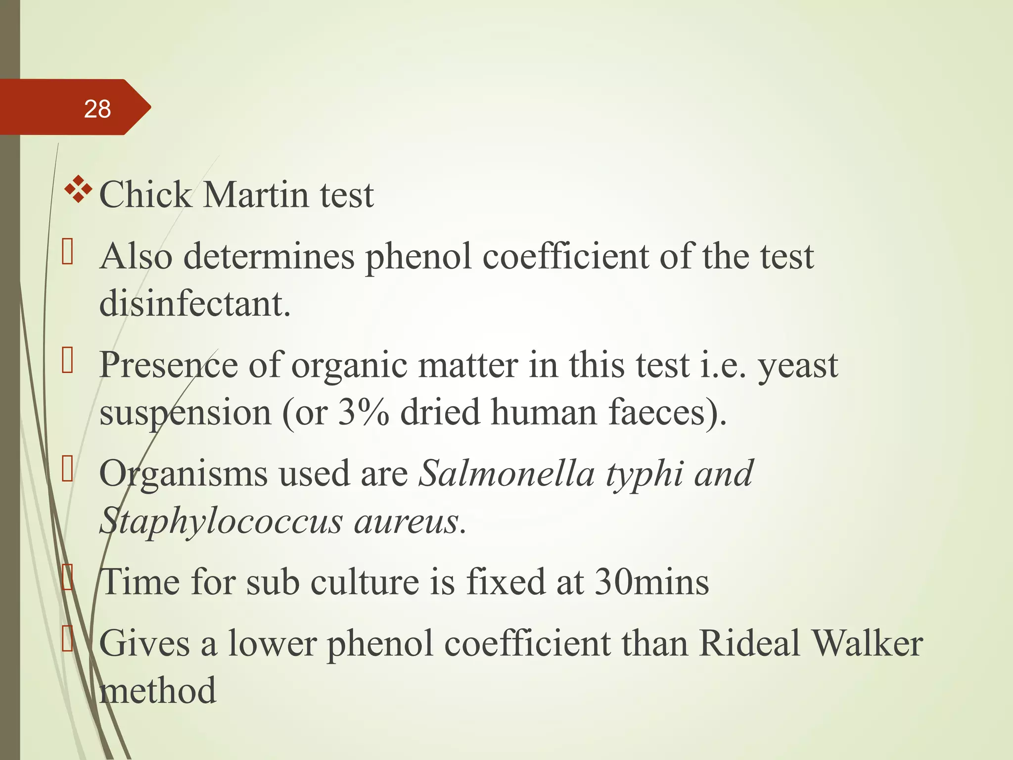 Evaluation of disinfectant | PPT