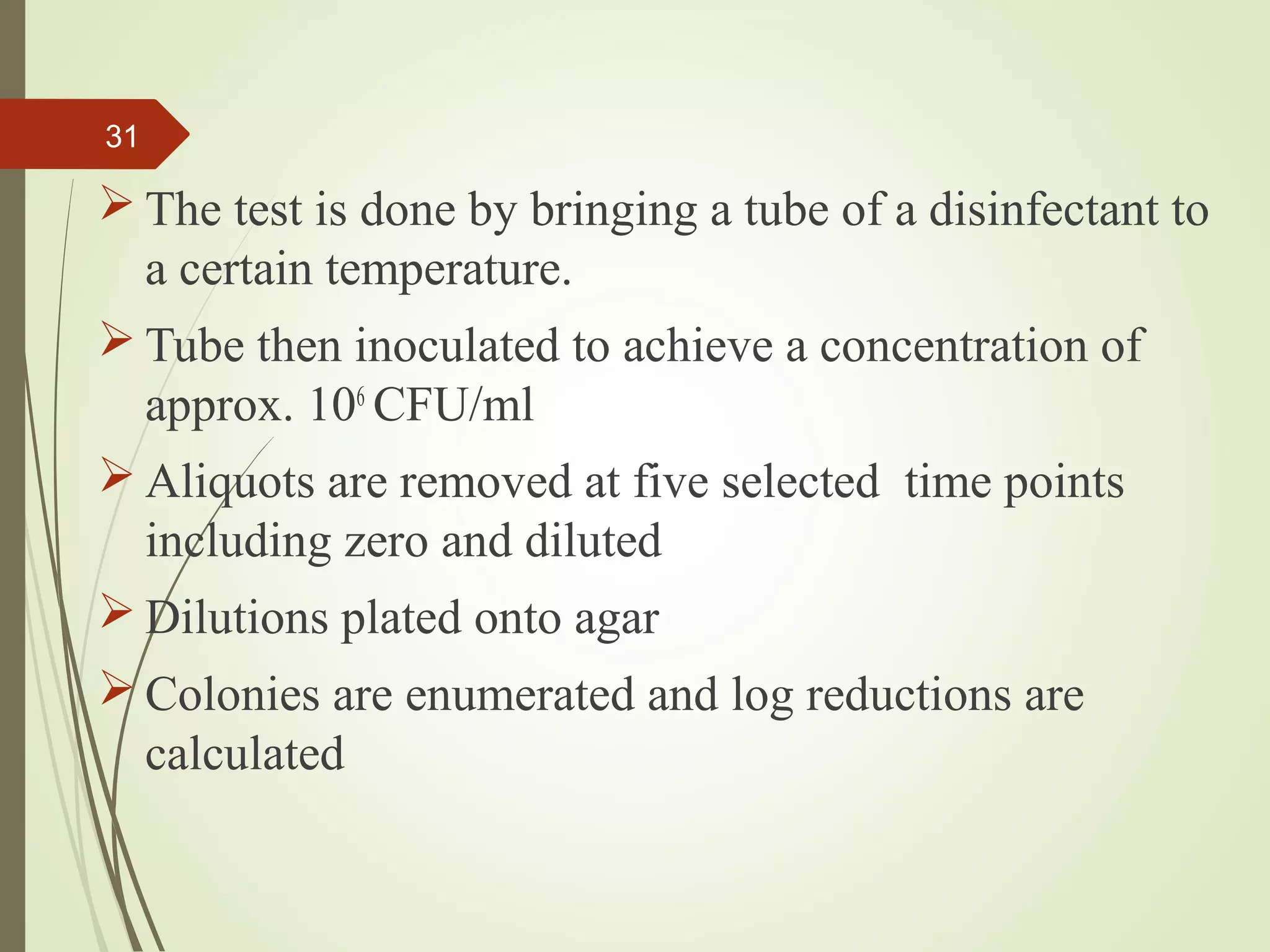 Evaluation of disinfectant | PPT
