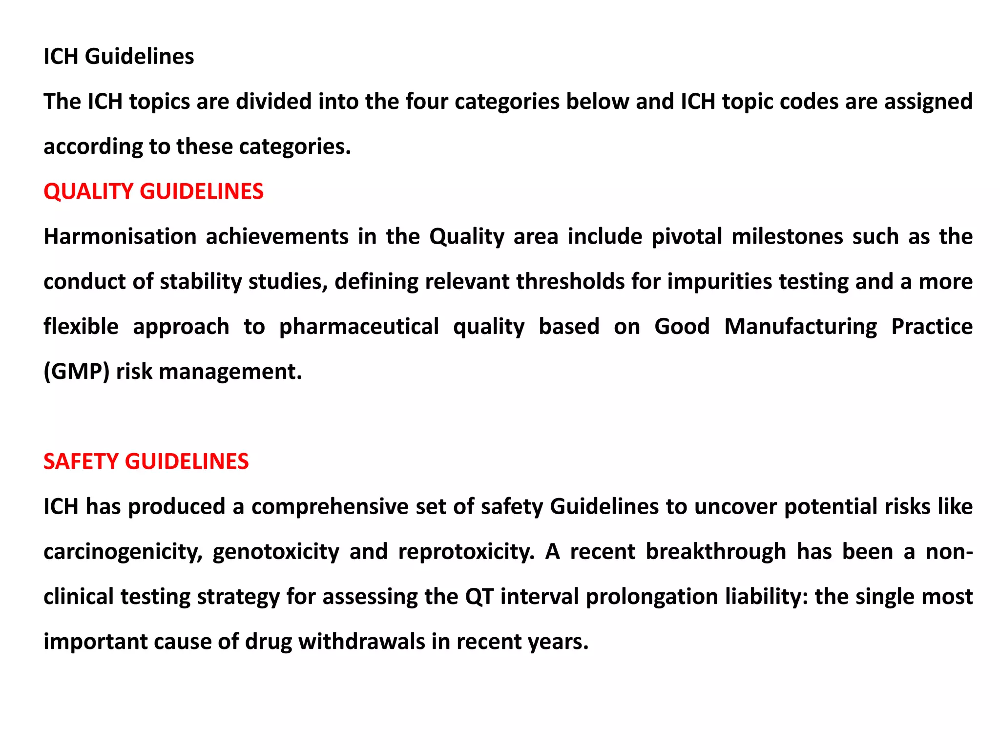 Evaluation of Drugs WHO &ICH Guidelines for The Assessment of Herbal ...