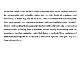 Evaluation of Drugs WHO &ICH Guidelines for The Assessment of Herbal ...