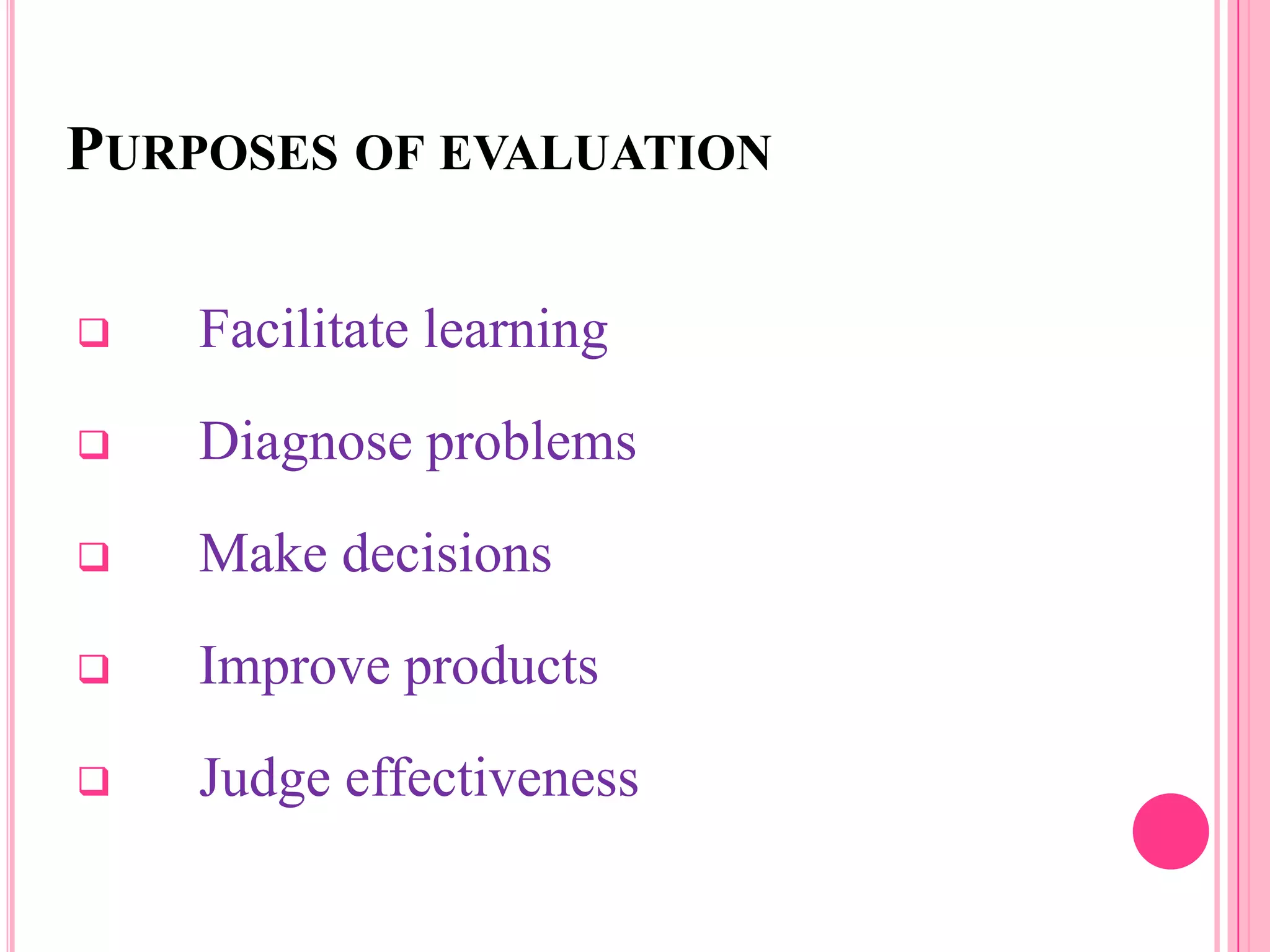 Evaluation of educational programmes in nursing course and programme-ppt | PPTX