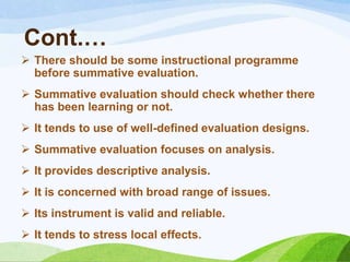 Evaluation of educational programs in nursing | PPTX