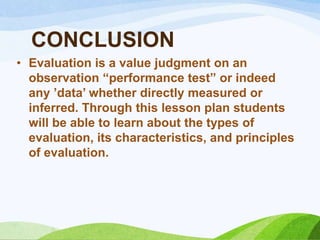 Evaluation of educational programs in nursing | PPTX