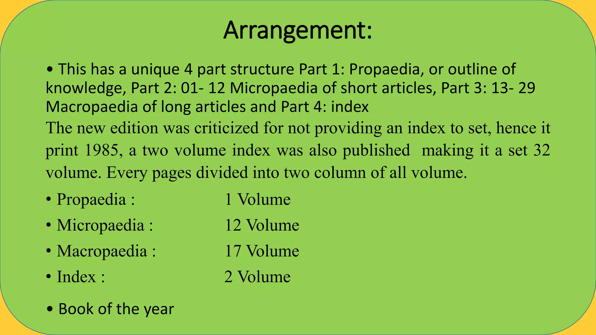 Evaluation of encyclopaedia of britannica | PPTX