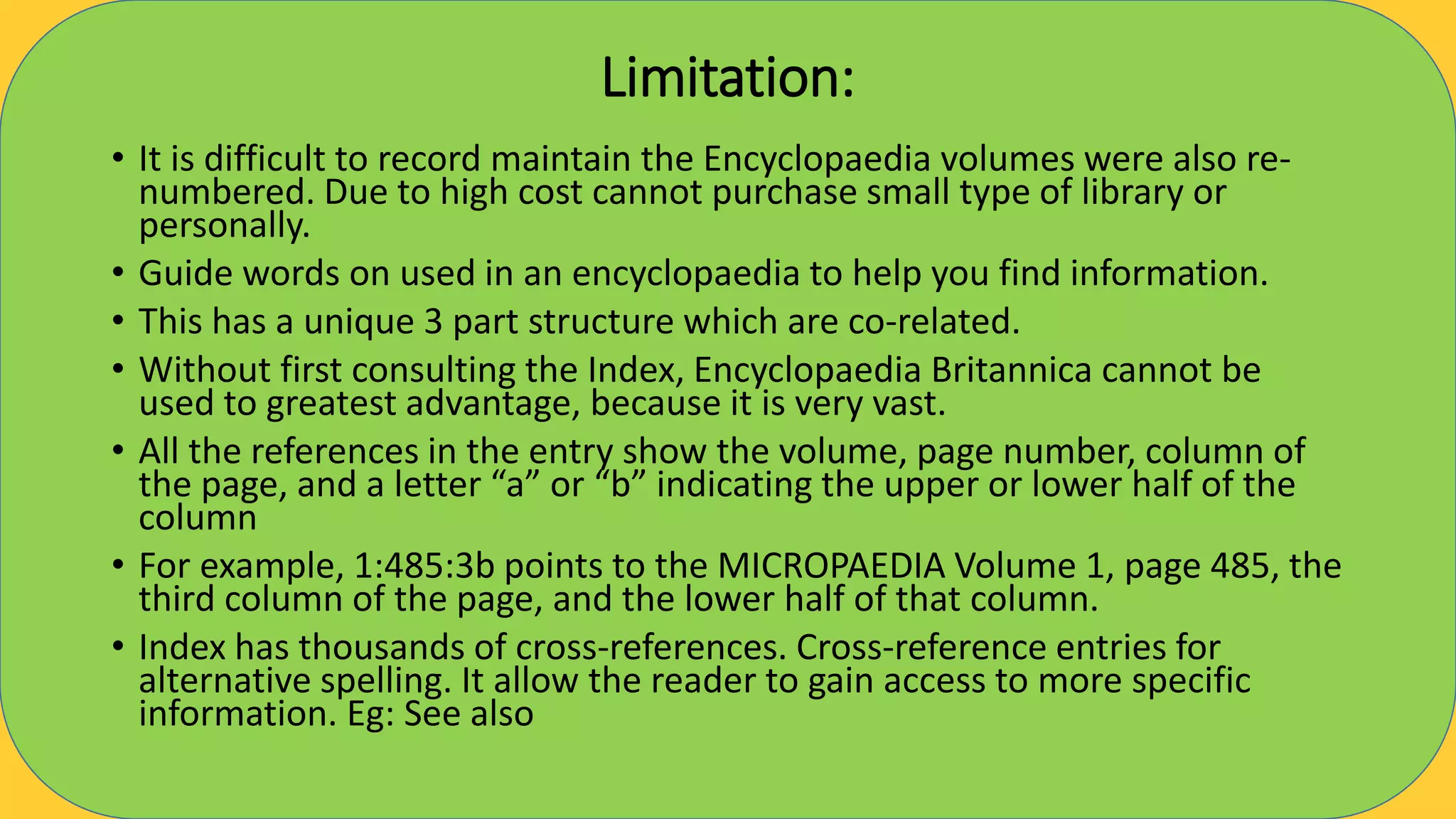 Evaluation of encyclopaedia of britannica | PPTX