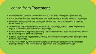 Evaluation of encyclopaedia of britannica | PPTX