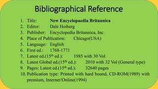 Evaluation of encyclopaedia of britannica | PPTX