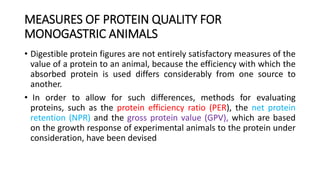 Evaluation of feed protein | PPTX