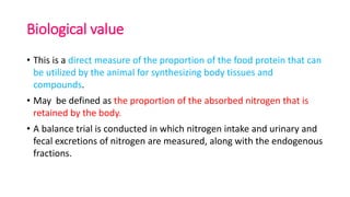 Evaluation of feed protein | PPTX