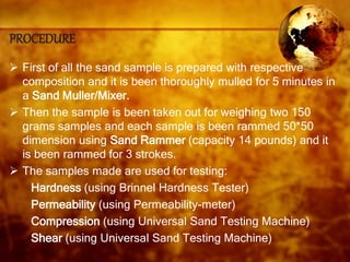 Evaluation of foundry raw materials | PPTX