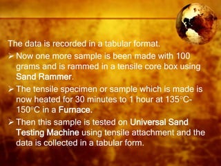 Evaluation of foundry raw materials | PPTX