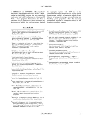 Evaluation of green propellants for an icbm post boost propulsion ...