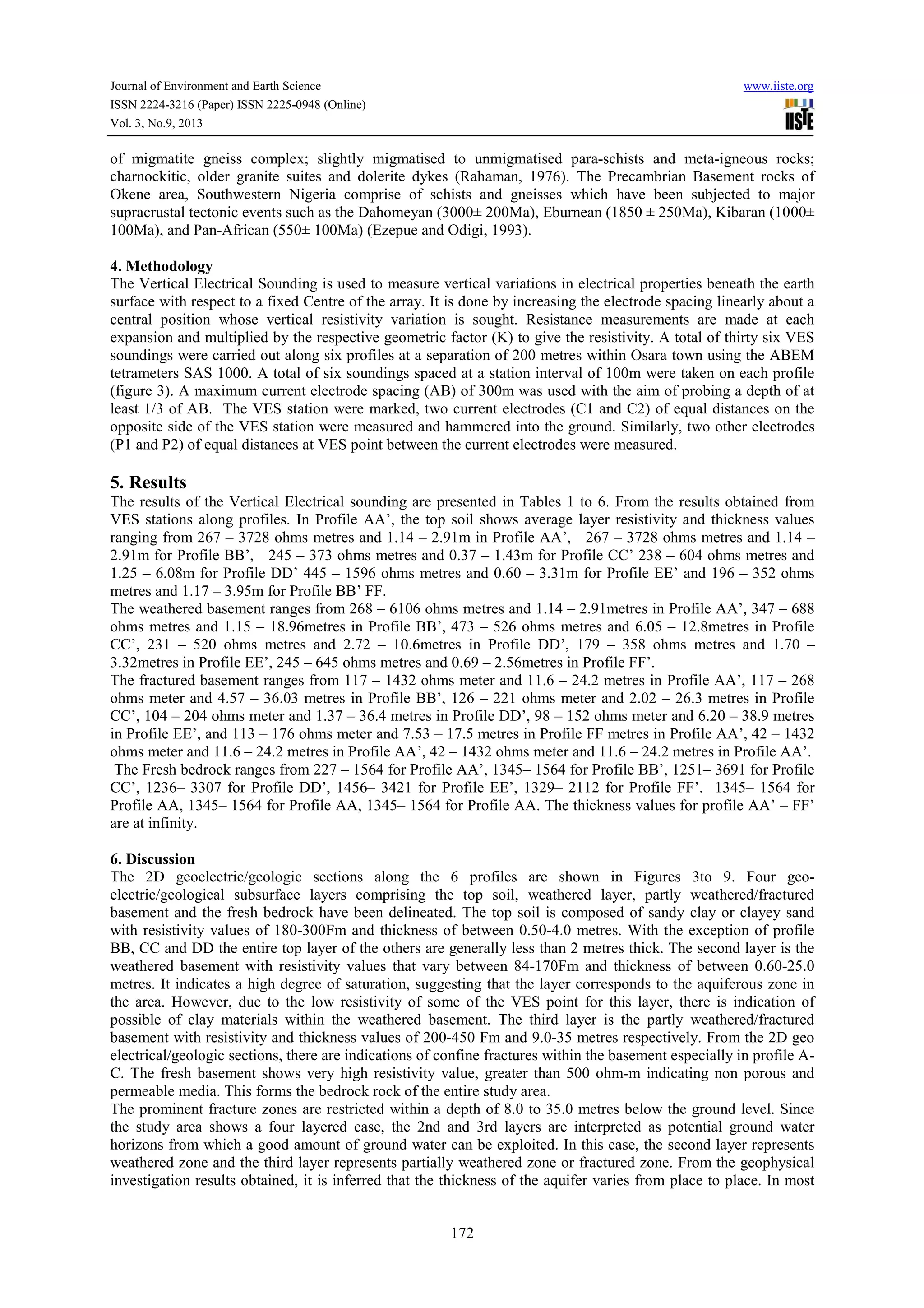 Evaluation of groundwater potential of crystalline basement area of ...