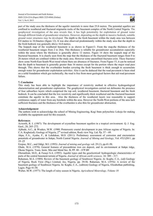 Evaluation of groundwater potential of crystalline basement area of ...