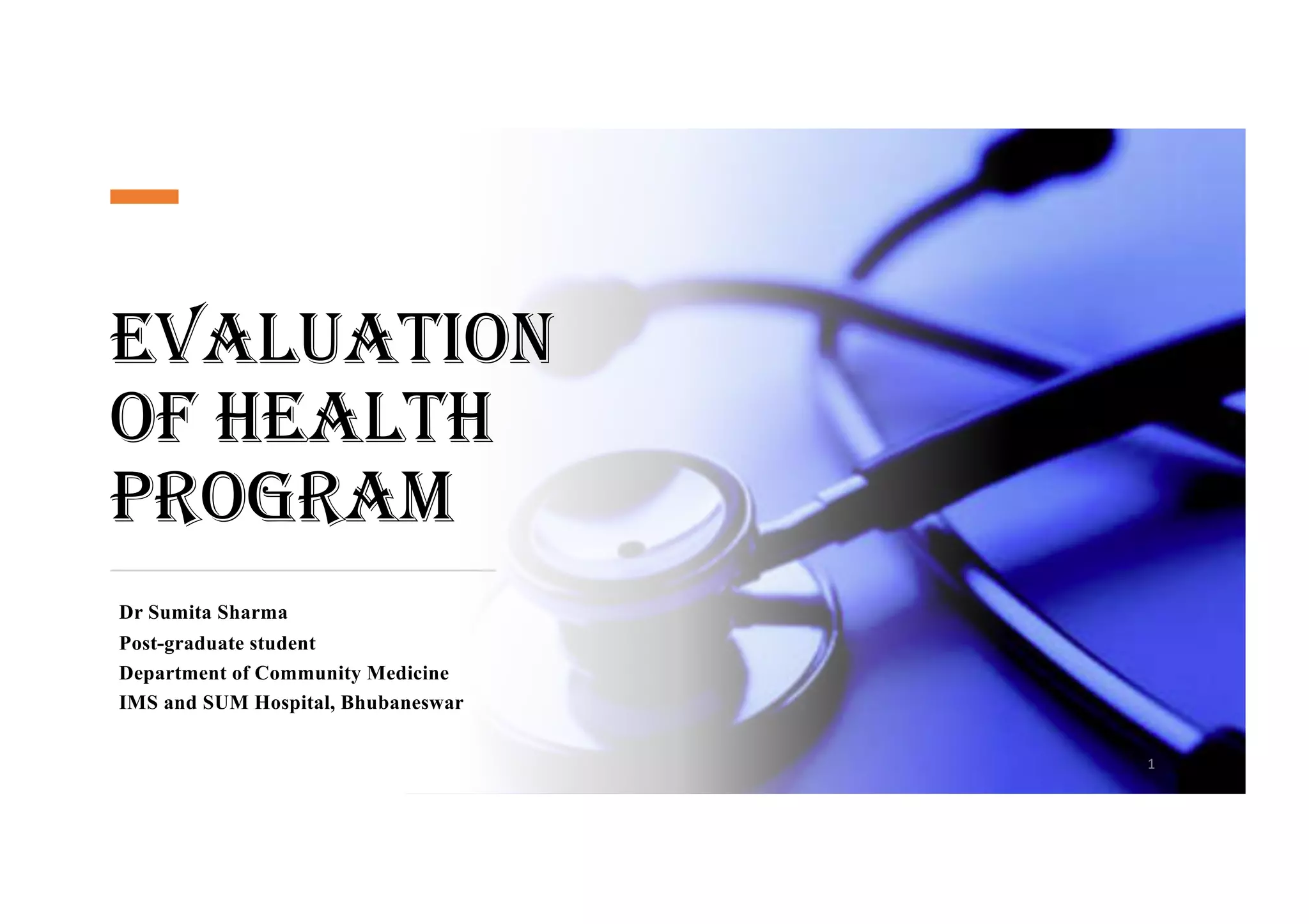 Evaluation of health program. | PDF