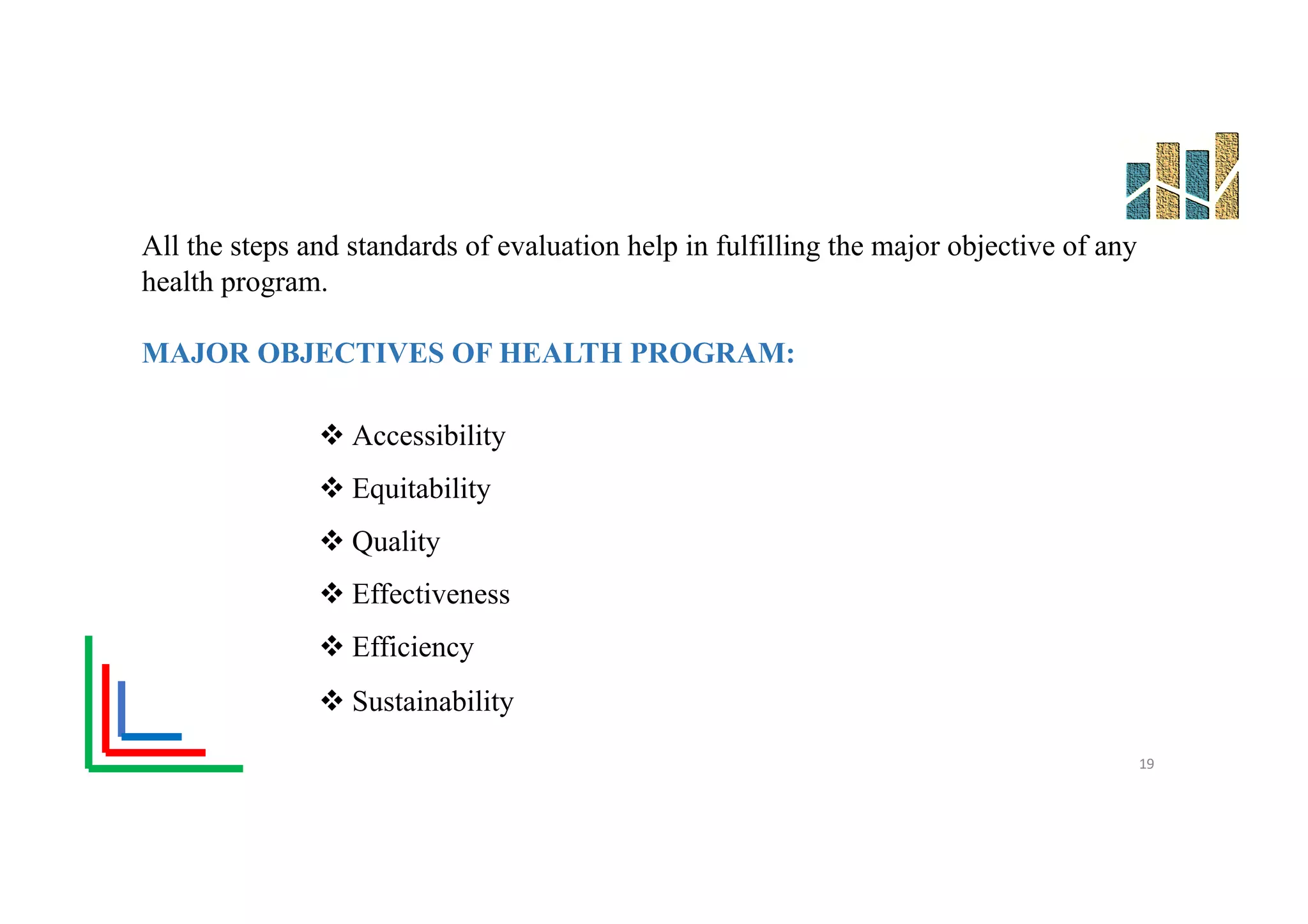 Evaluation of health program. | PDF