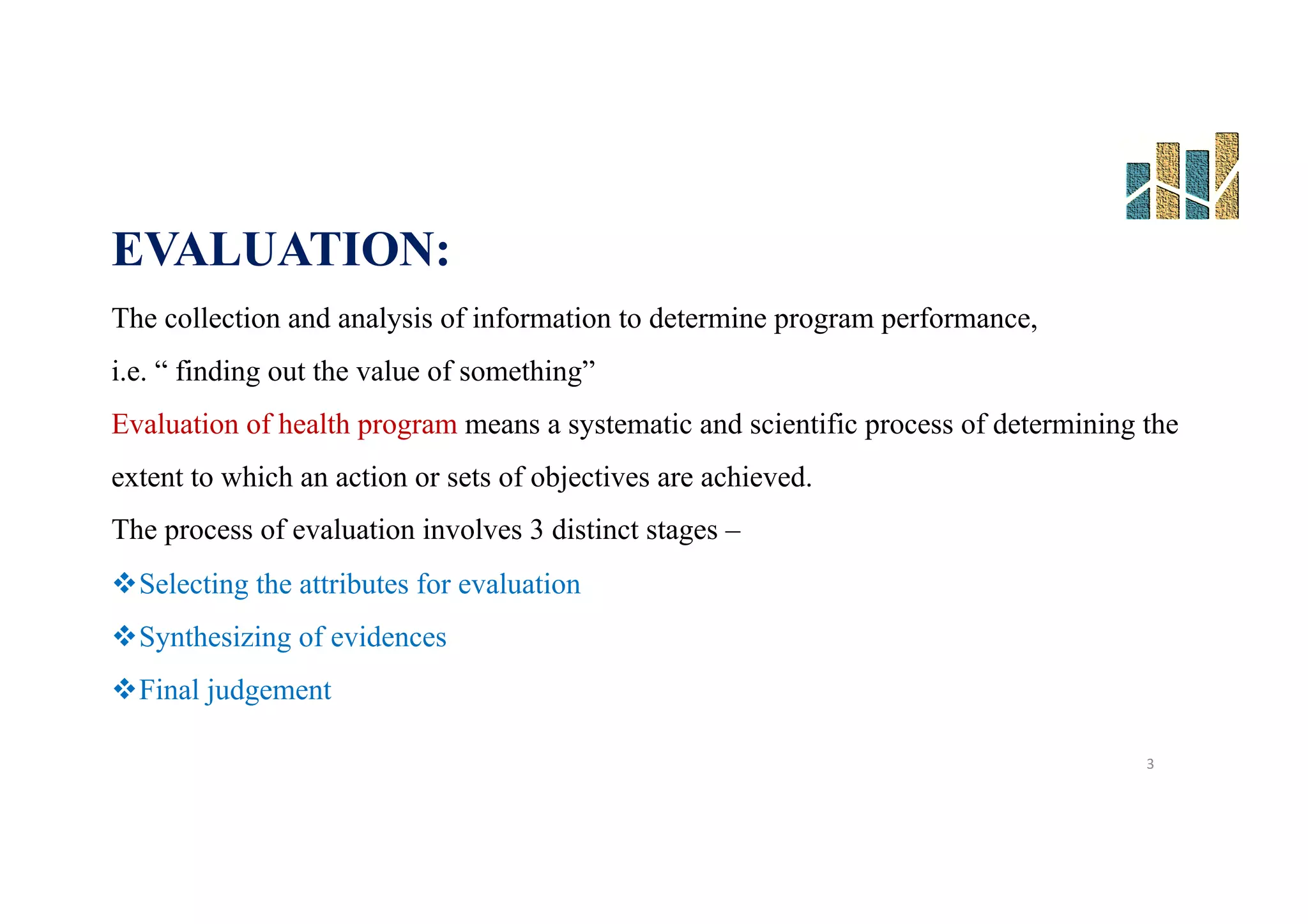 Evaluation of health program. | PPT