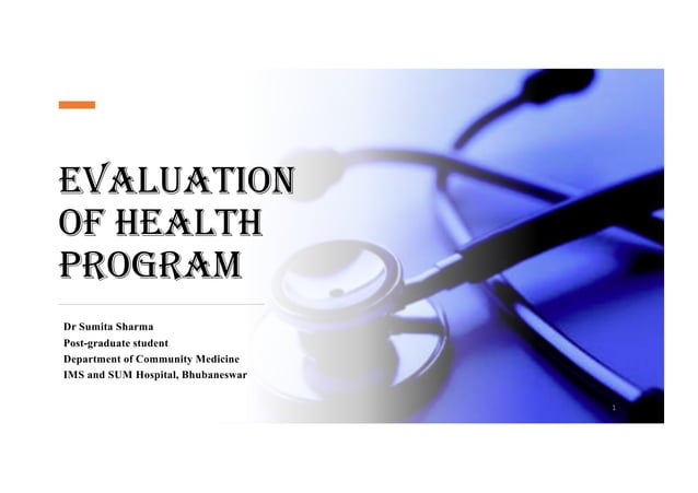 Evaluation of health program. | PDF