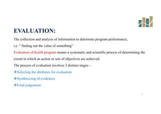 Evaluation of health program. | PDF