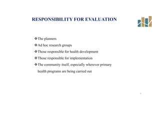 Evaluation of health program. | PDF