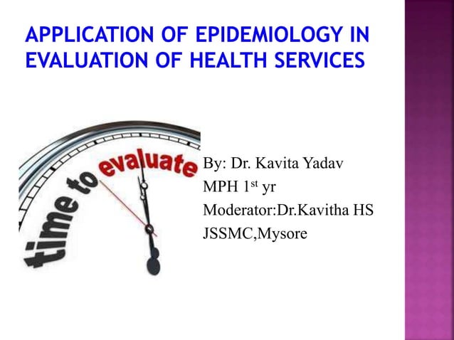 Evaluation of health services | PPTX
