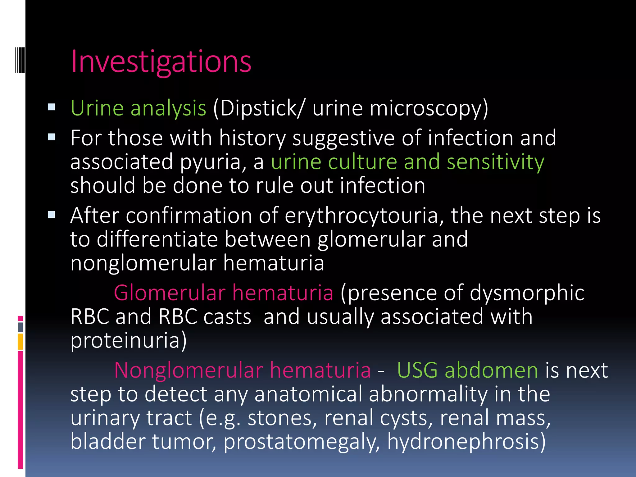 Evaluation of hematuria | PPTX