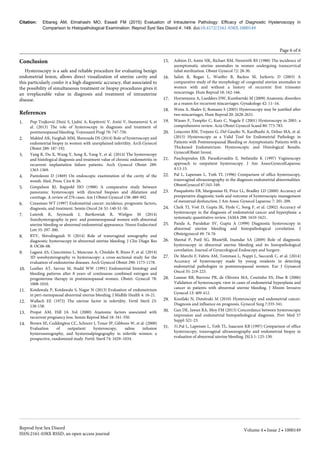 Evaluation of intrauterine pathology efficacy of diagnostic ...