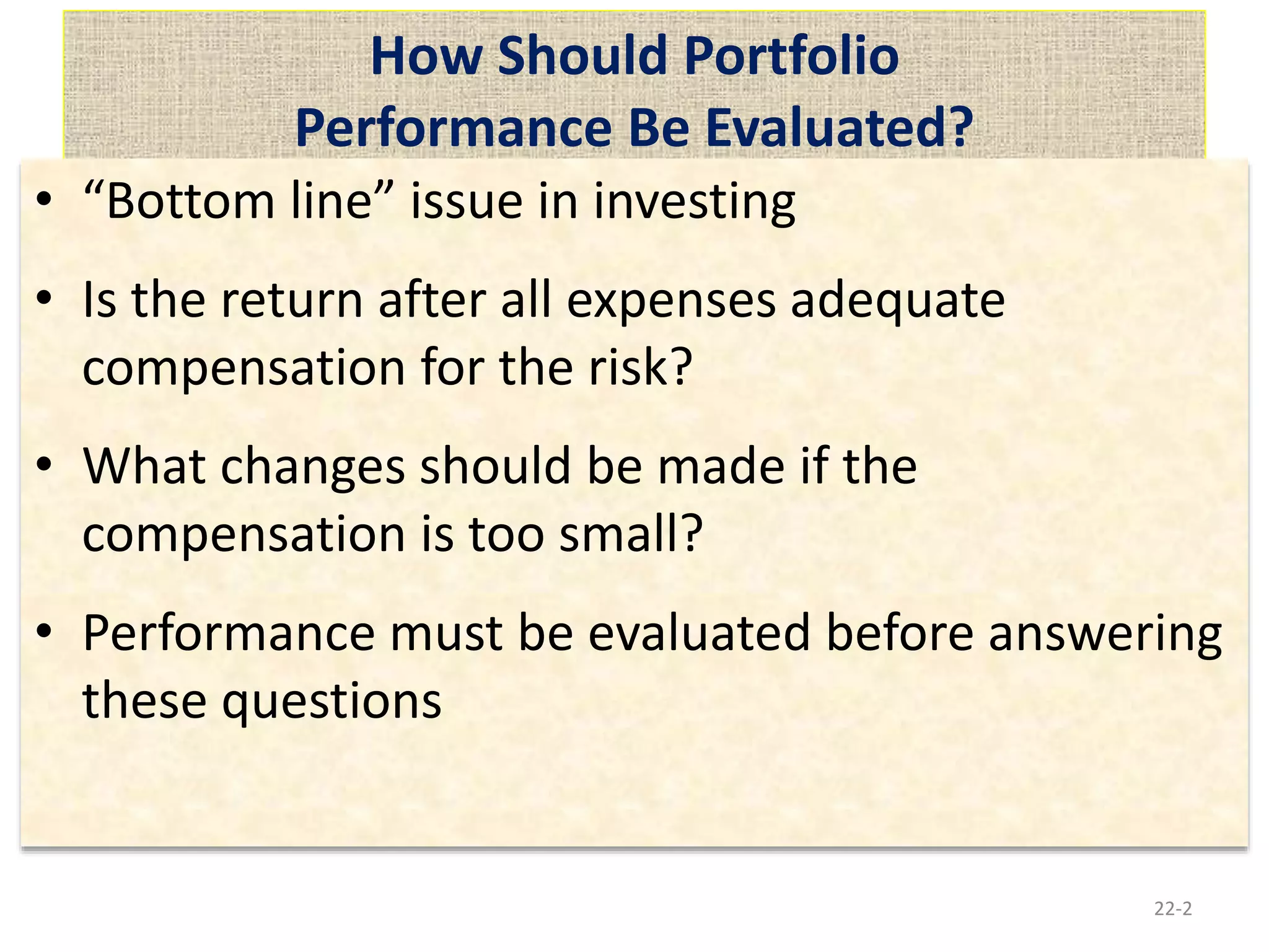Evaluation of Investment Performance.ppt