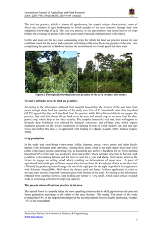 Evaluation of land use practice and its future consequence on dilla ...