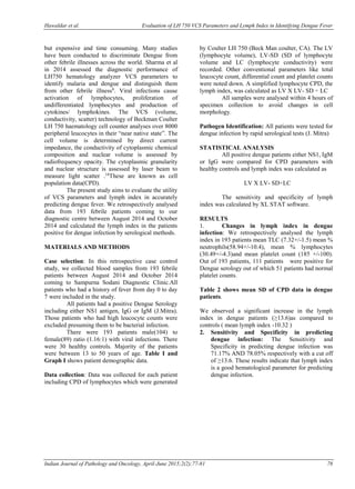 EVALUATION OF LH 750 VCS PARAMETERS AND LYMPH INDEX IN IDENTIFYING DENGUE FEVER.pdf