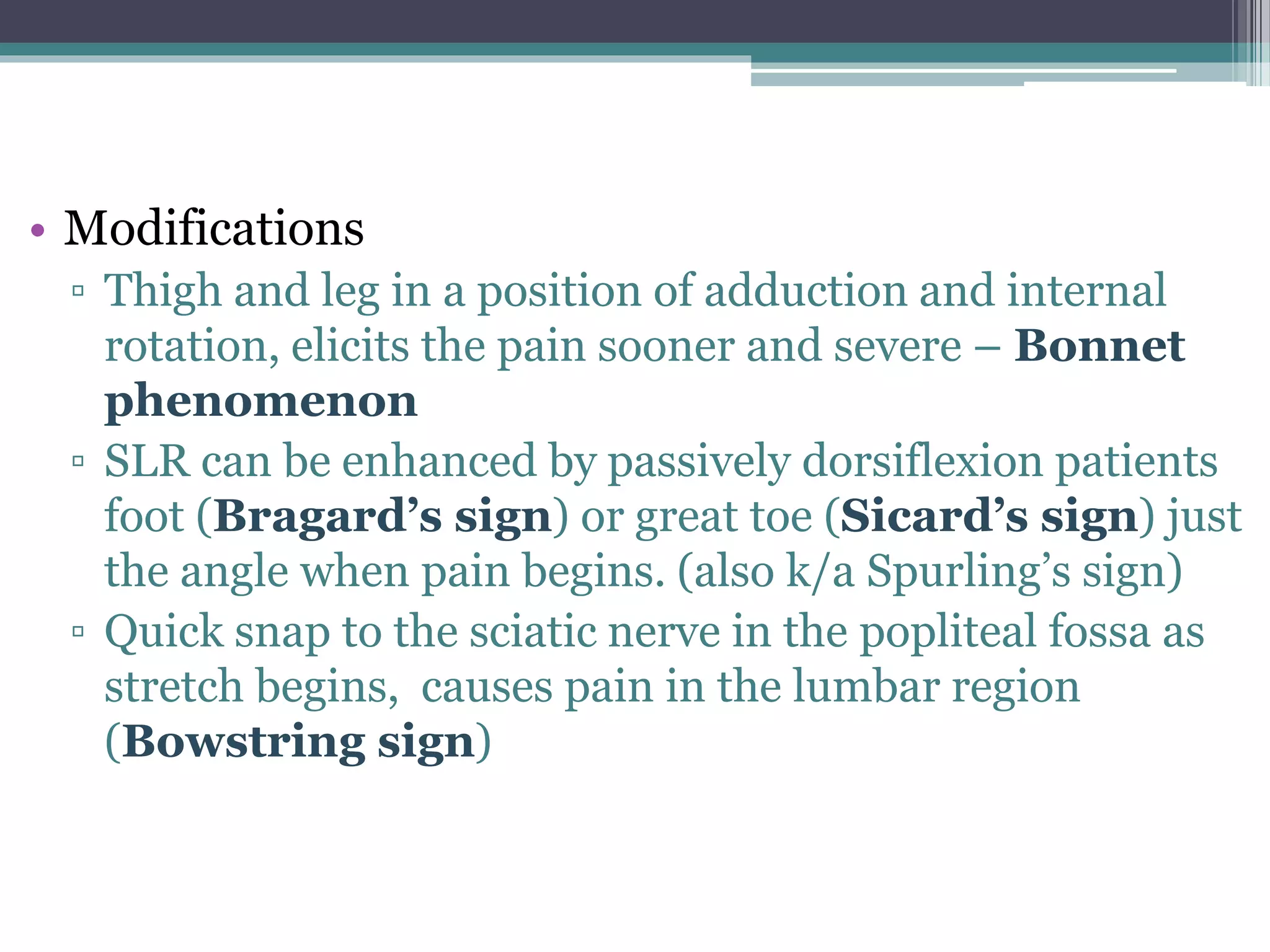 Evaluation of low back ache | PPTX