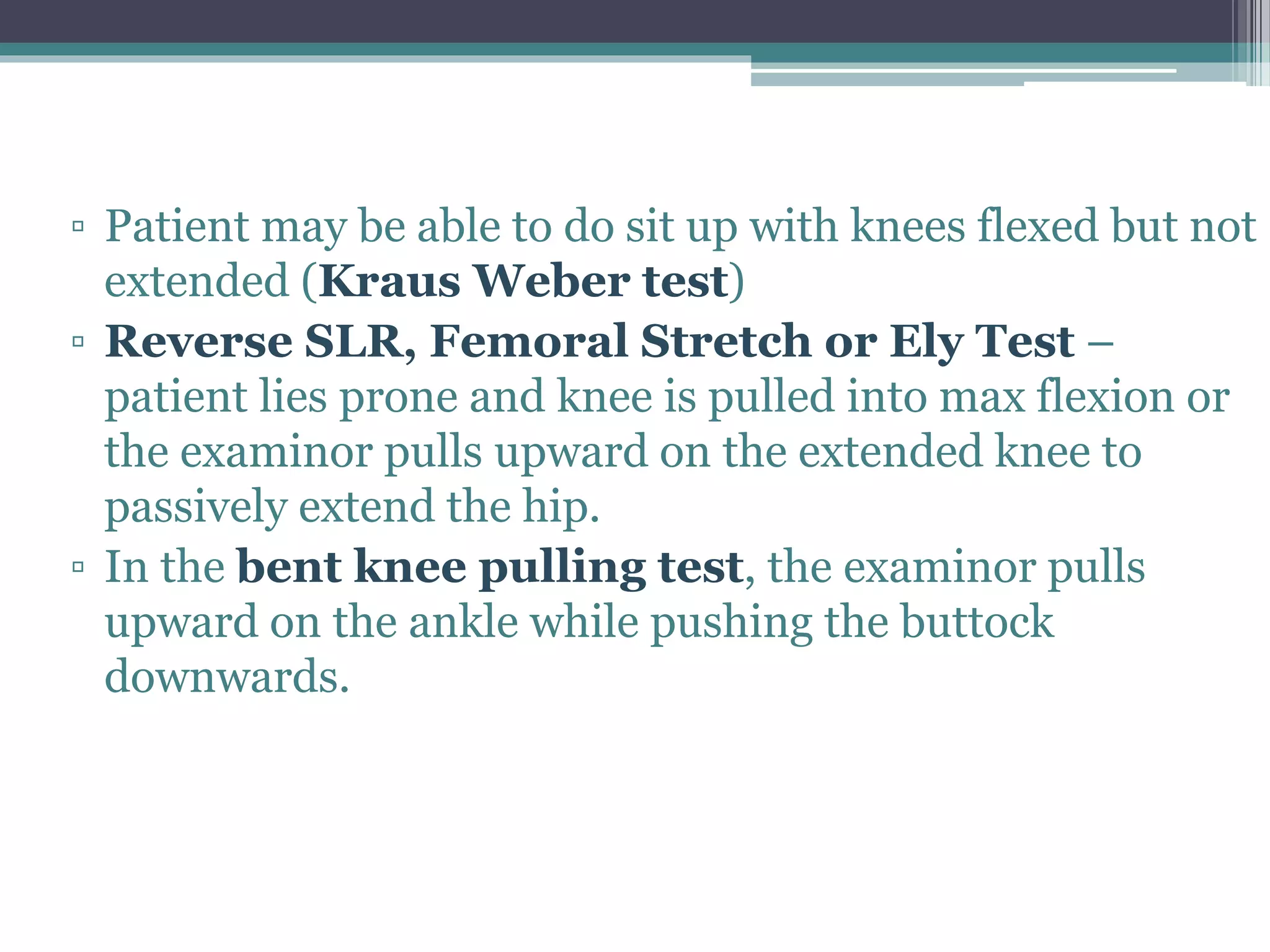 Evaluation of low back ache | PPTX