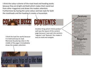 Evaluation of magazine front cover and contents page | PPTX