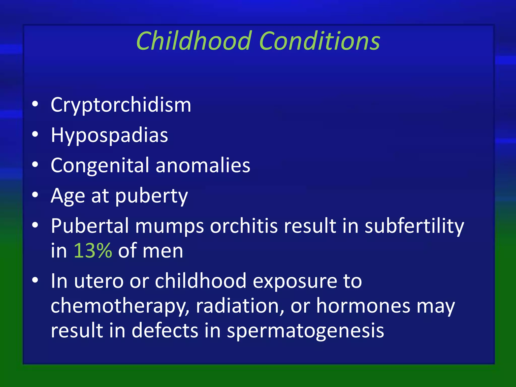 Evaluation of male infertility | PPTX