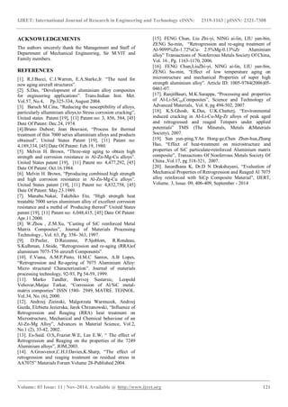 Evaluation of mechanical properties of retrogression and reaged al 7075 ...