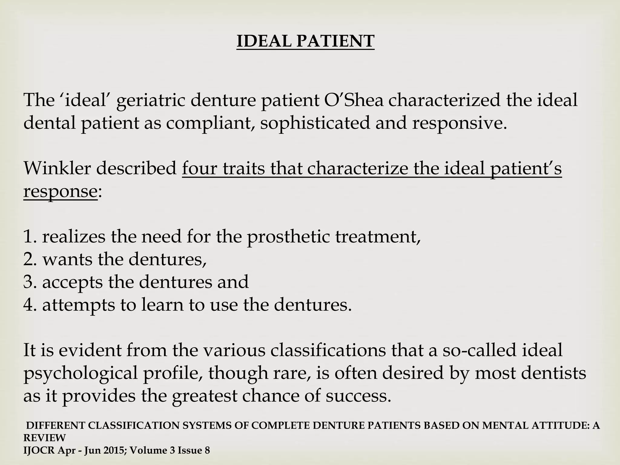 Evaluation of mental attitude of patient | PPTX