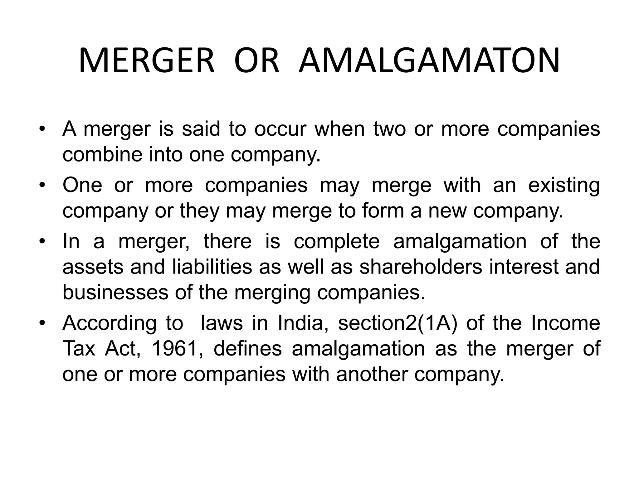 Evaluation of merger | PPTX
